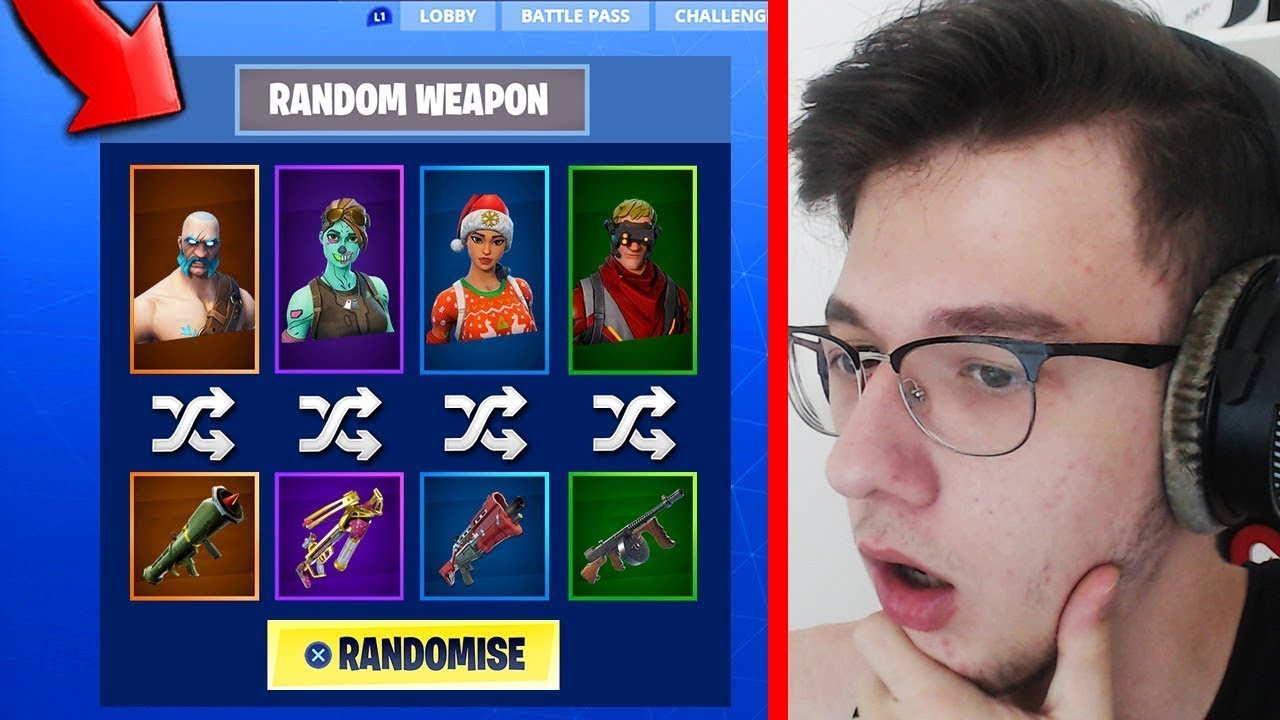 RASTGELE SKİN CHALLENGE (Fortnite Battle Royale) - YouTube