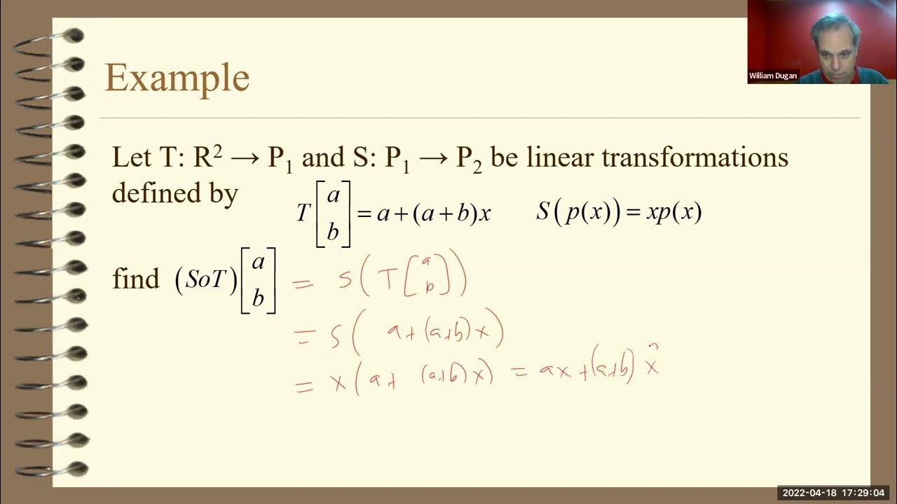 Compositions of Linear Transformations - YouTube