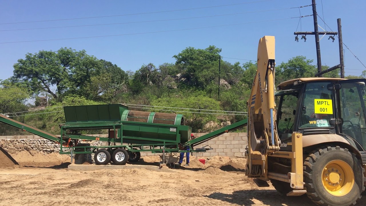 Fully Mobile trommel screen - YouTube
