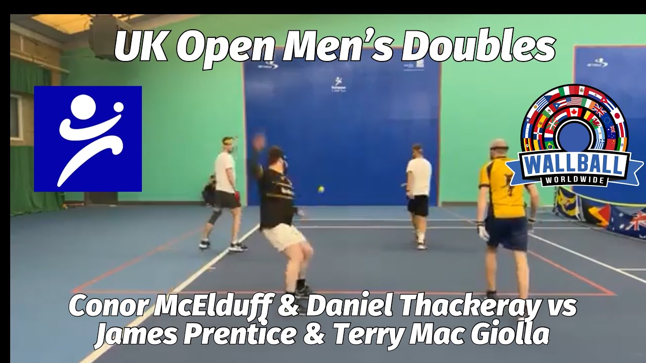 Conor McElduff & Daniel Thackeray vs James Prentice & Terry - UK Wallball Open 2022 - Men’s ...