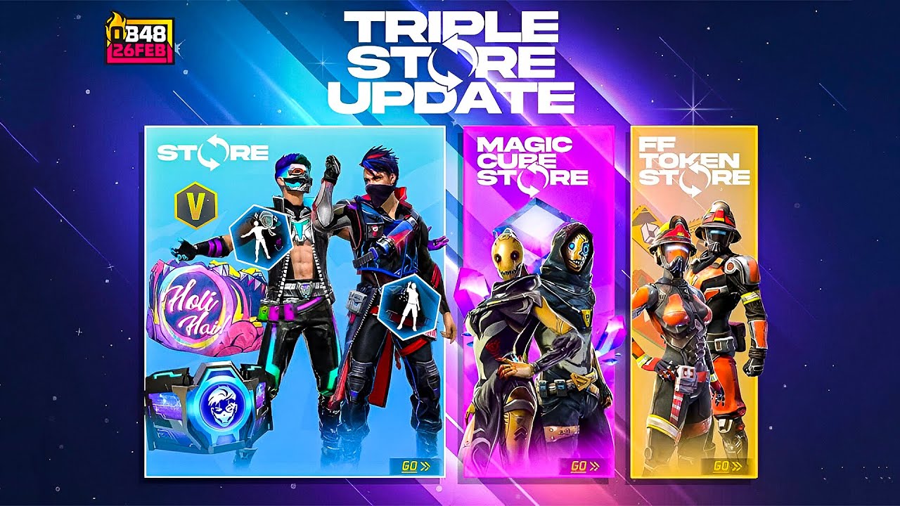 Triple Store Update 26 February Free Fire | Magic Cube Store Update ...