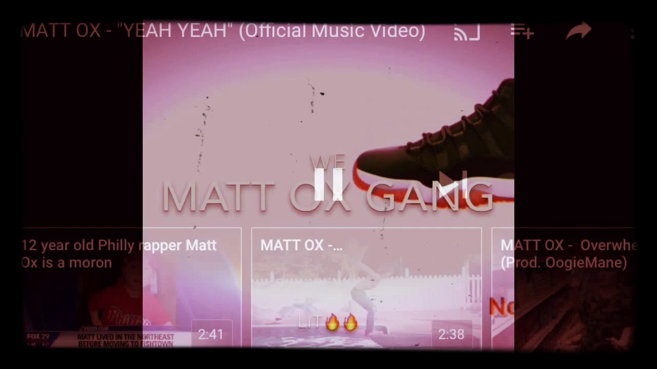 New Matt Ox Song Yeah Yeah - YouTube