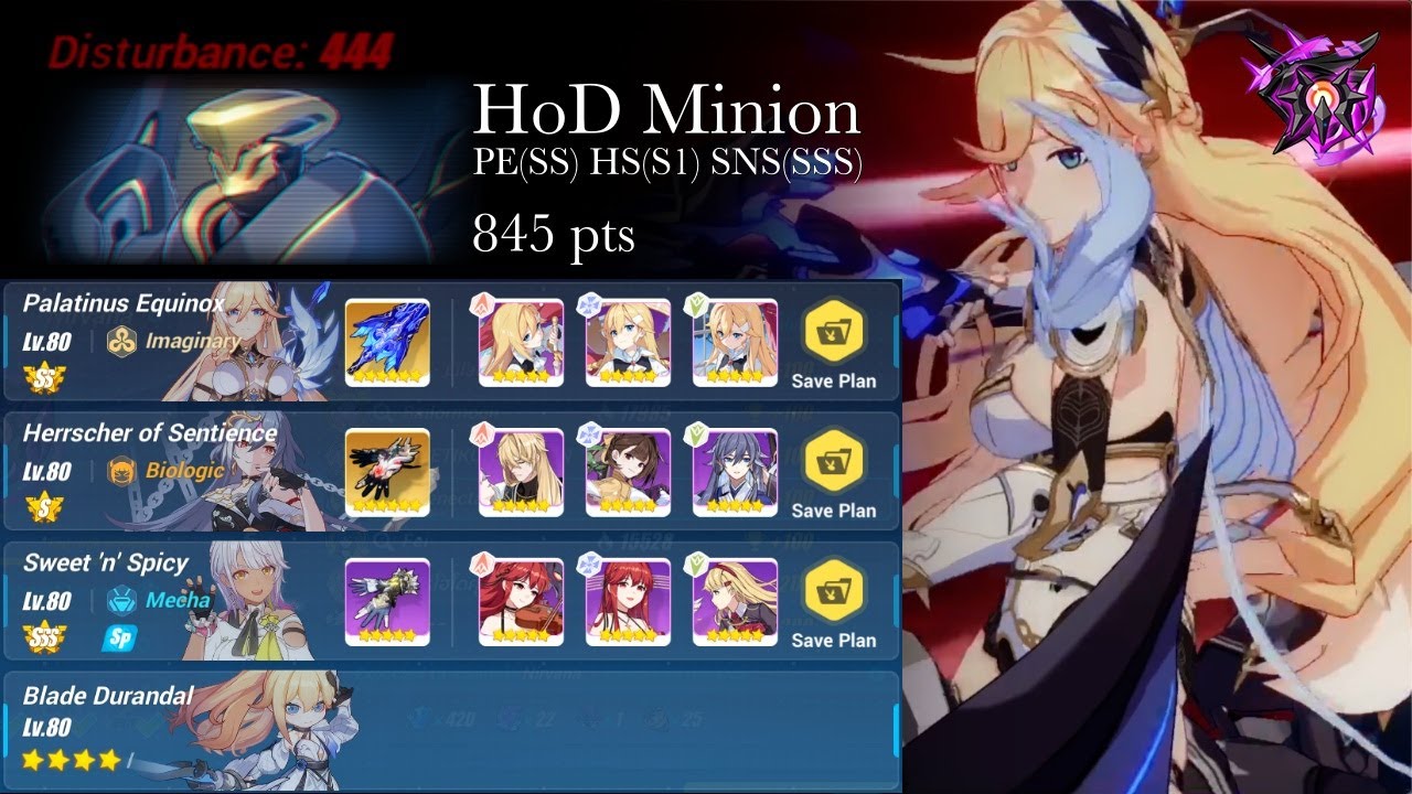 [HI3] Nirvana Abyss: D444 | HoD Minion (IMG+) | 845 pts | PE(SS0) HS(S1 ...