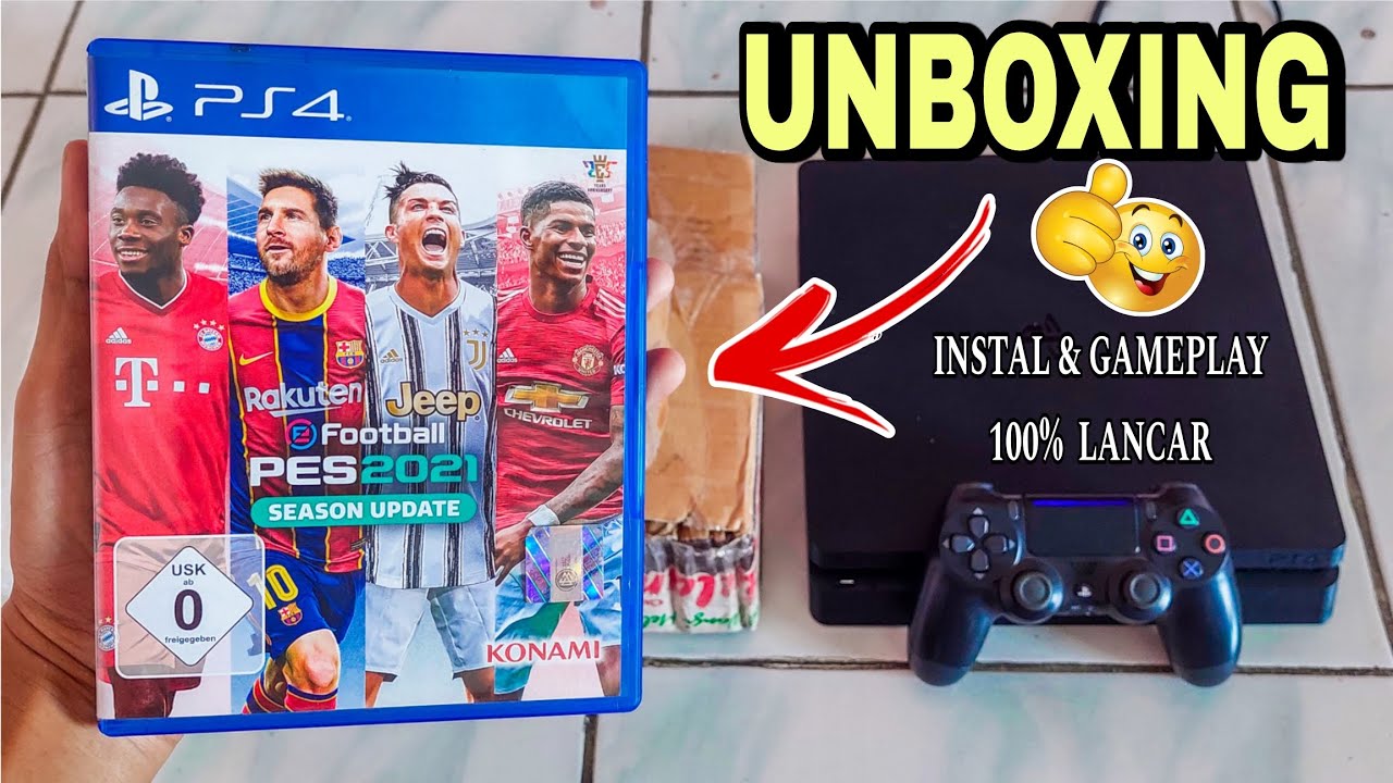 UNBOXING BD PES 2021 BISA UNTUK PS4 PS5 !!! INSTAL & GAMEPLAY 100% ...