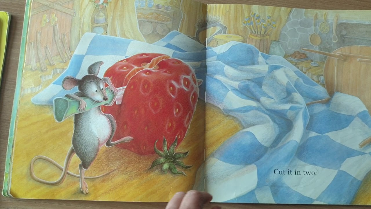 The Little Mouse and a red Ripe Strawberry and rge Big Hungry Bear by ...