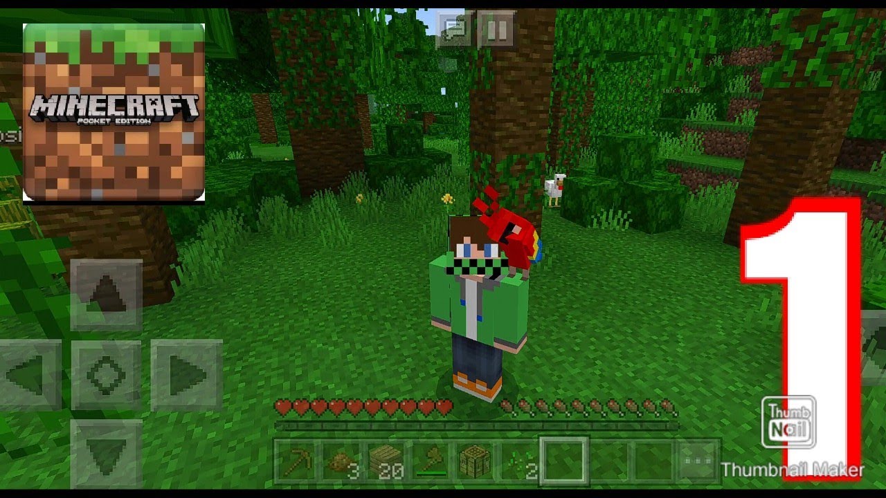 Minecraft Pocket Edition Gameplay Walkthrough Part 1 - YouTube