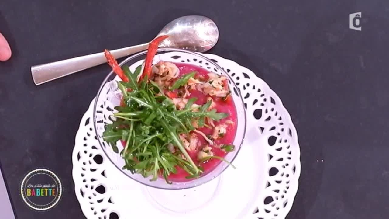 Recette de mousse de betterave et effiloché de homard - YouTube