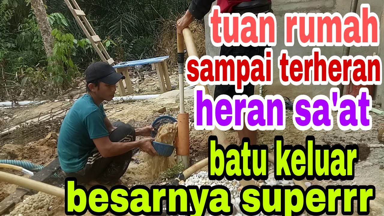 proses mengeluarkan batu saat pengeboran,//sumur bor dangkal// - YouTube