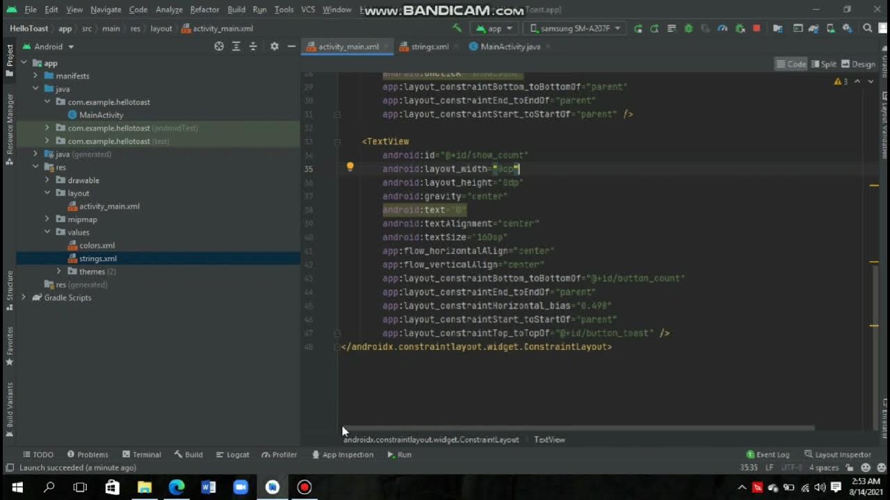Android Studio | 01.2 Layouts and Resources for the UI - Codelab (a) - YouTube