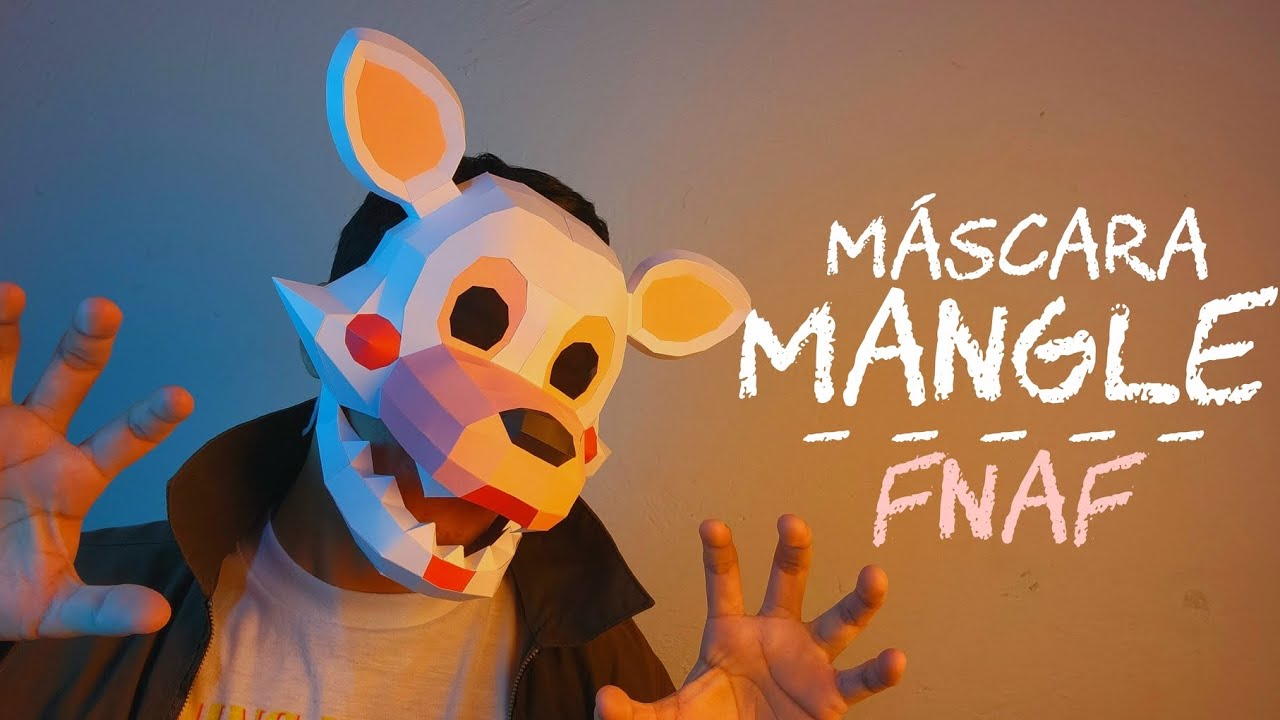 Cómo hacer la Máscara de Mangle (FNAF) con cartulina - Momuscraft - YouTube
