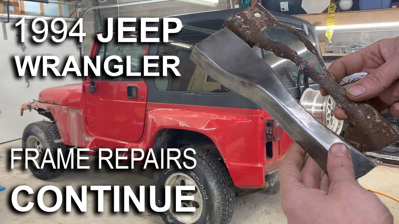 1994 Jeep YJ - Part 13 - Frame Repairs Continue - YouTube