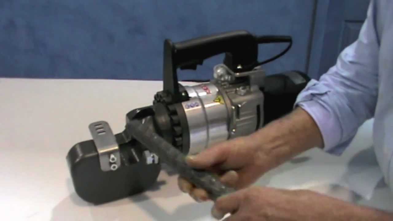 T32N 32mm Electric Rebar Cutter By Stainelec Hydraulic Equipment - YouTube