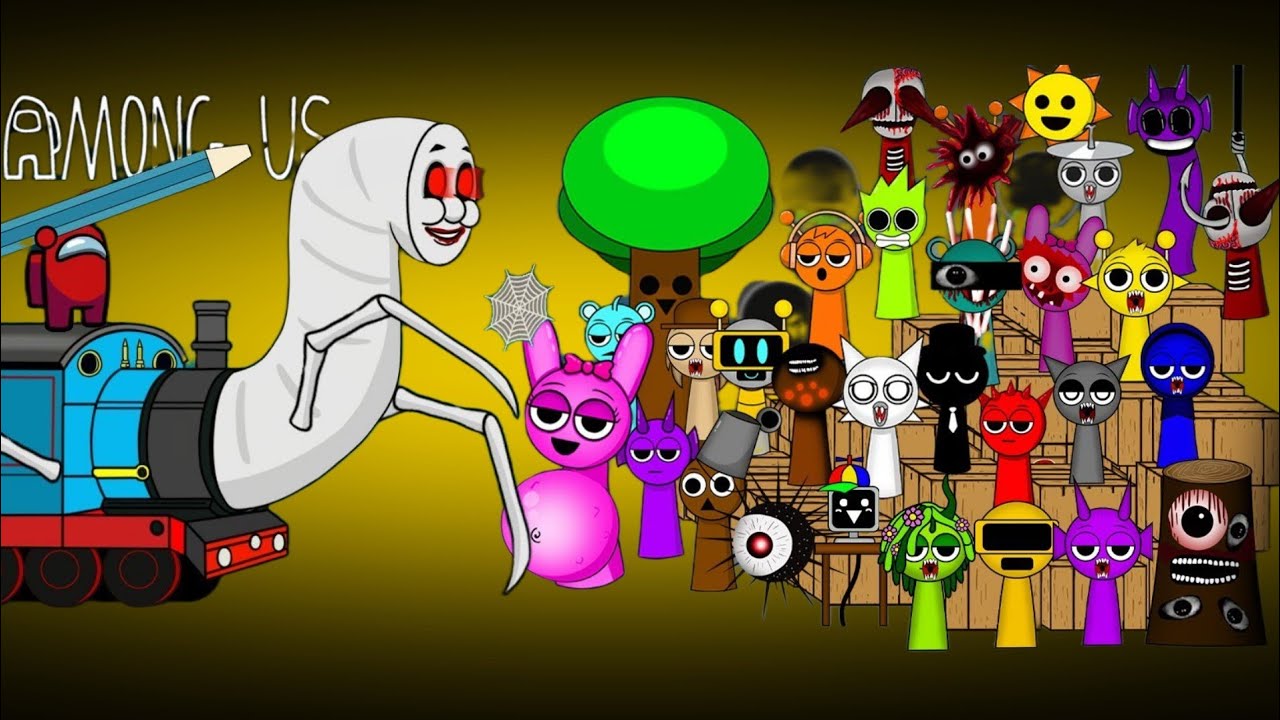 THOMAS& Among Us vs Incredibox SPRUNKI Tree Monster| 10 HOURS FUNNY ANIMATION LOOP - YouTube