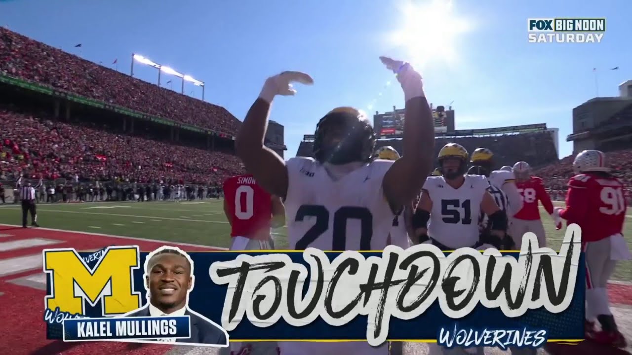 🏈🔥 TOUCHDOWN DE KALEL MULLINGS. | Michigan Wolverines 7-3 Ohio State ...