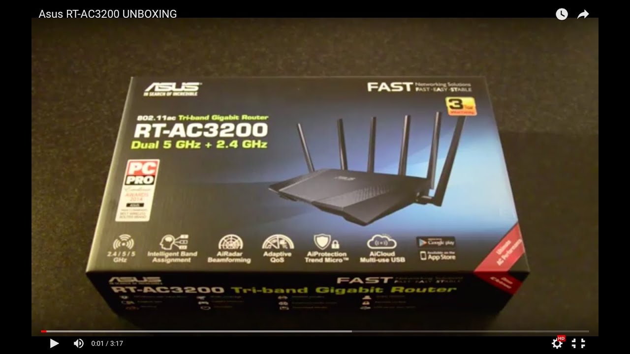 Asus RT-AC3200 UNBOXING - YouTube