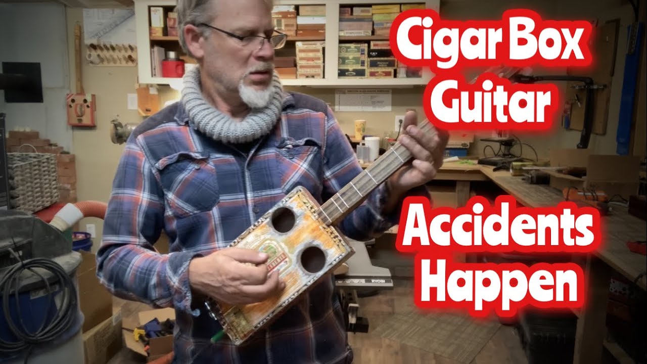 Cigar Box Guitar ~ Accidents Happen 🥹 - YouTube