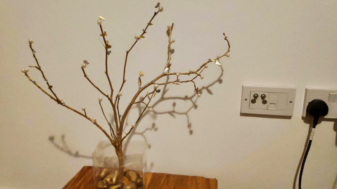 Fairy tree lamp making from tree branches// craft out of waste//Diy ...