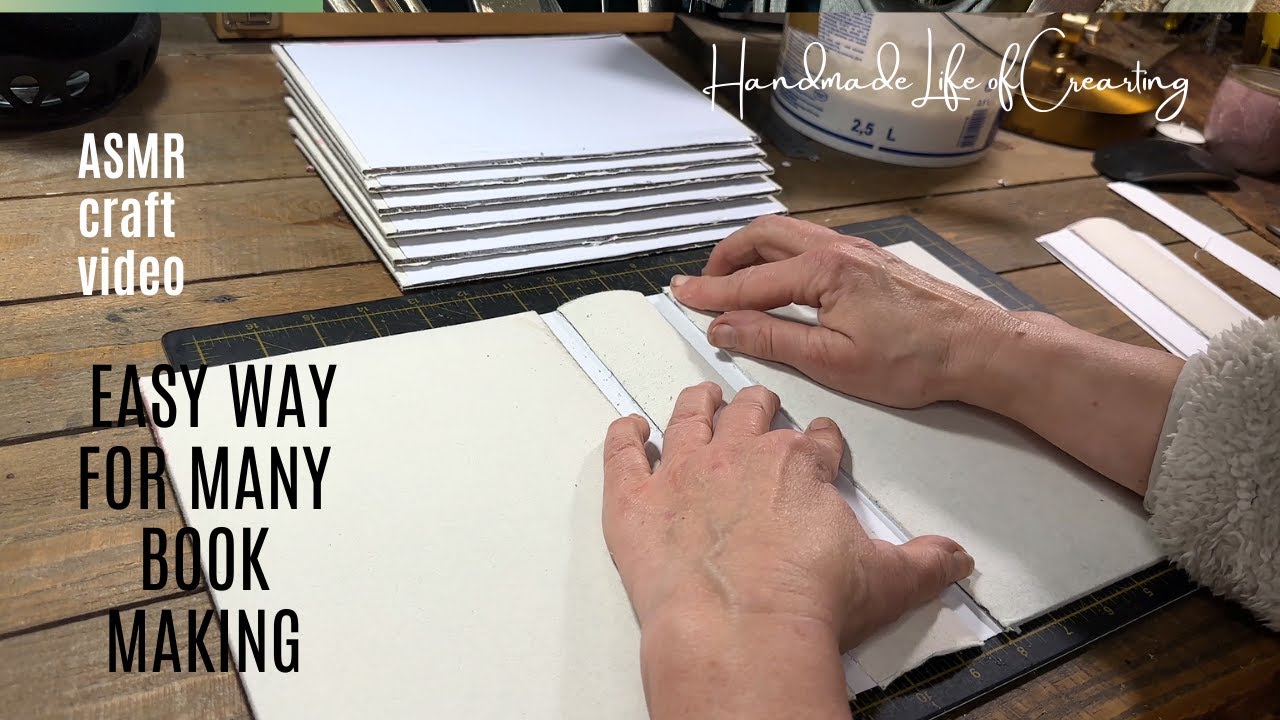 Easy way for making many books. Attaching together covers. ASMR craft ...