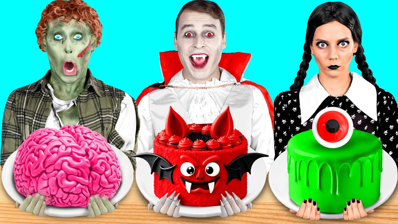 Wednesday vs Vampire vs Zombie Cooking Challenge | Delicious Recipes by ...