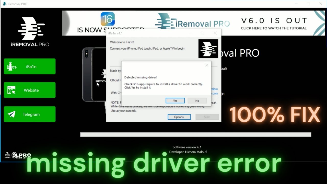 Fix iRemoval Pro missing driver error | Quick Fix - YouTube