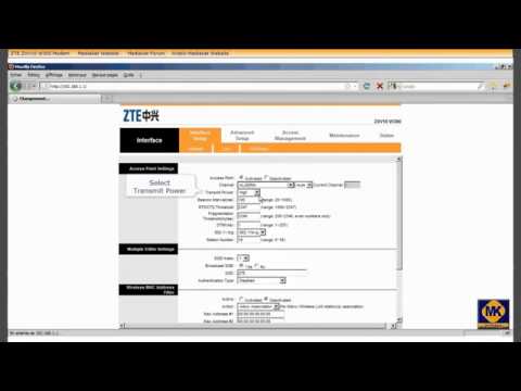 Modem ZTE ZXV10 W300, configuration as a Router ,wireless and ports ...