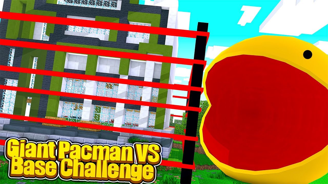 GIANT KILLER PACMAN VS BASE CHALLENGE! w/TinyTurtle - YouTube