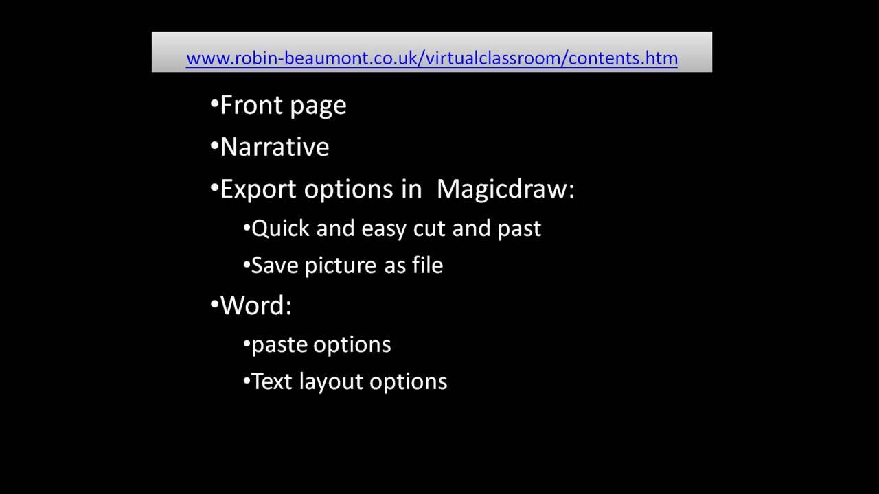 Creating assignments/documents with Magicdraw UML diagrams - tips and ...