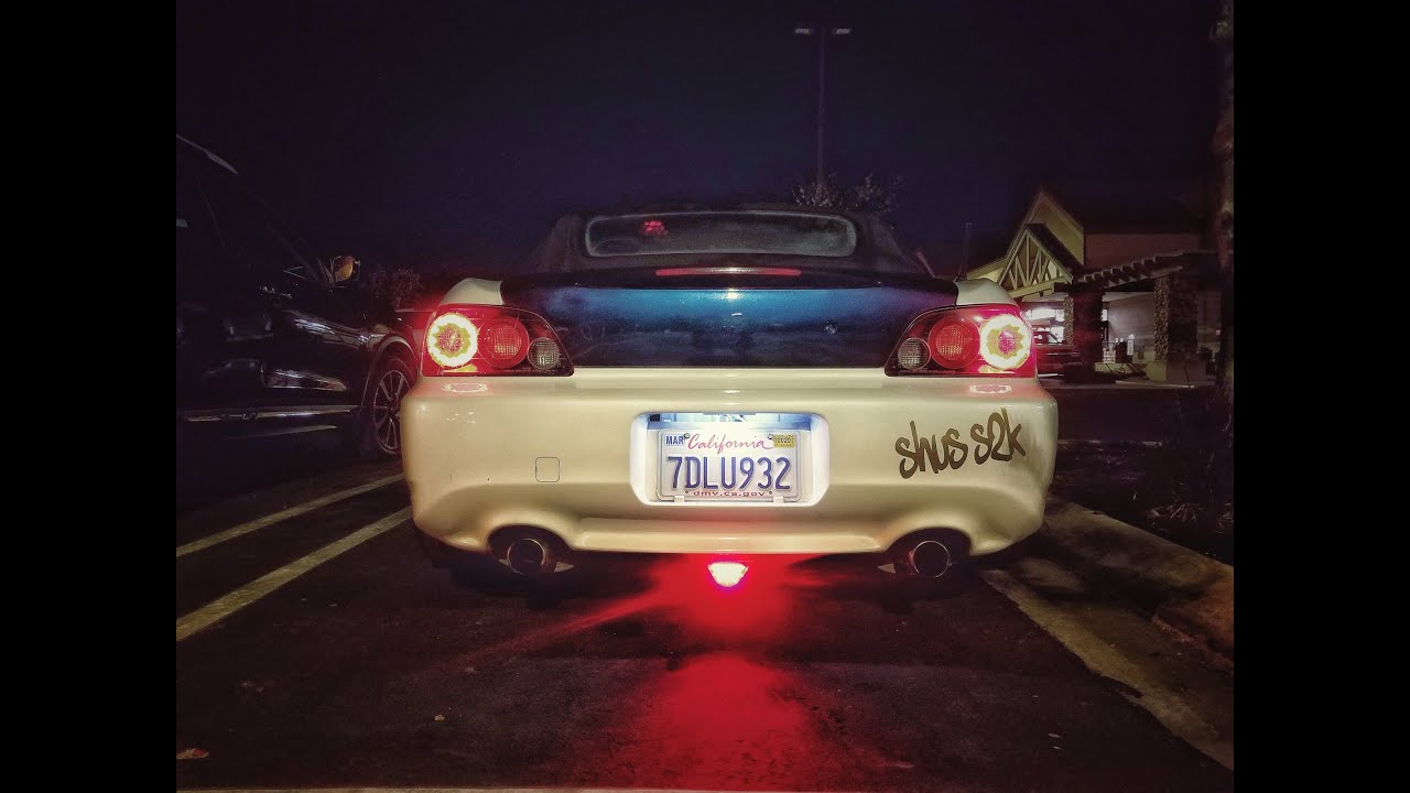 installing F1 rear light on s2000 - YouTube