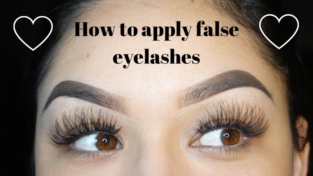 How To Apply False Lashes - YouTube