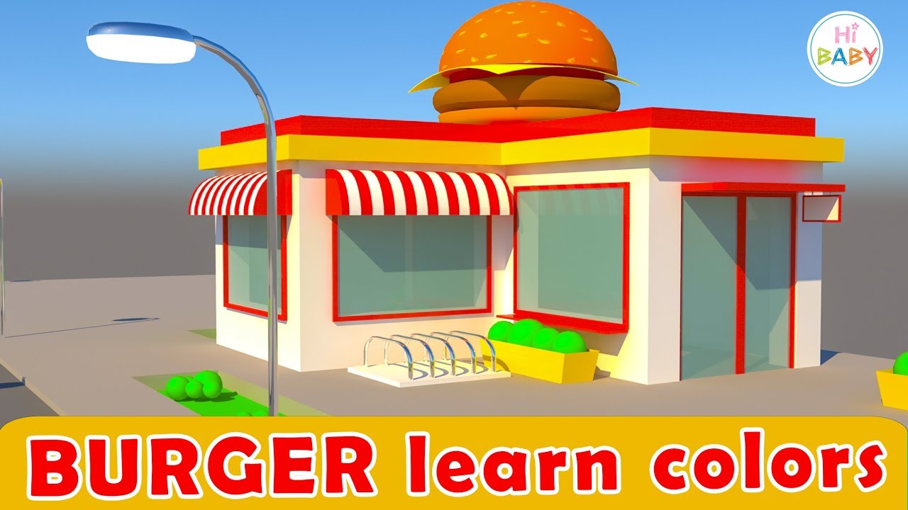 Colors for Kids to Learn with Color Burger | Burgers Learning Video ...