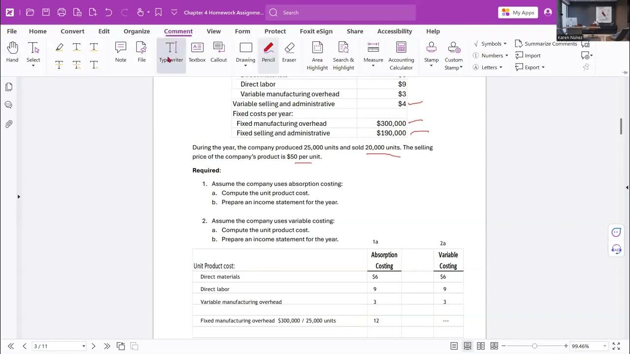 Chapter 4: Variable Costing and Segment Reporting: Tools for Management - Problem Solving ...