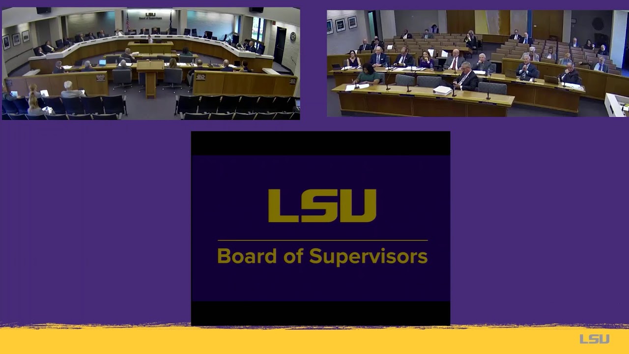 LSU Board of Supervisors (9/13/19) - YouTube