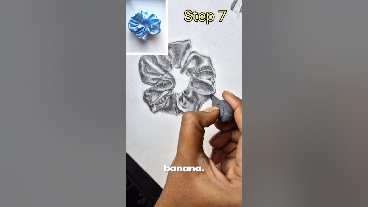How to draw a scrunchie 😍 #shorts #ytshorts #realism #stepbystep - YouTube