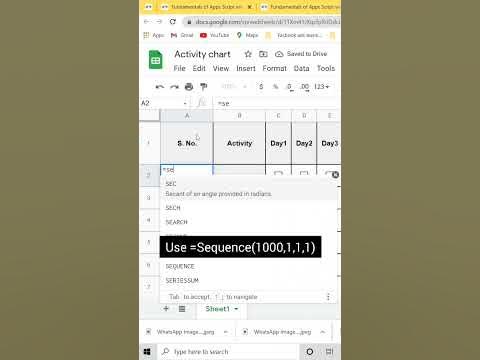 How to insert Serial Number automatically in Google Sheets / Excel | Excelwithavi |#Shorts - YouTube