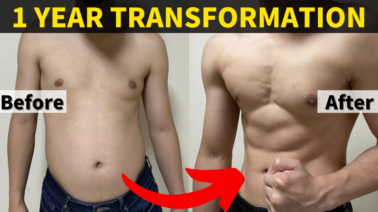 1 year abs transformation【abdominal muscles workout challenge】 - YouTube