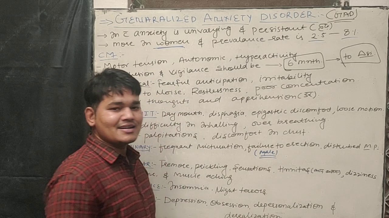 Generalized anxiety disorder (GAD) definition, clinical manifestation ...