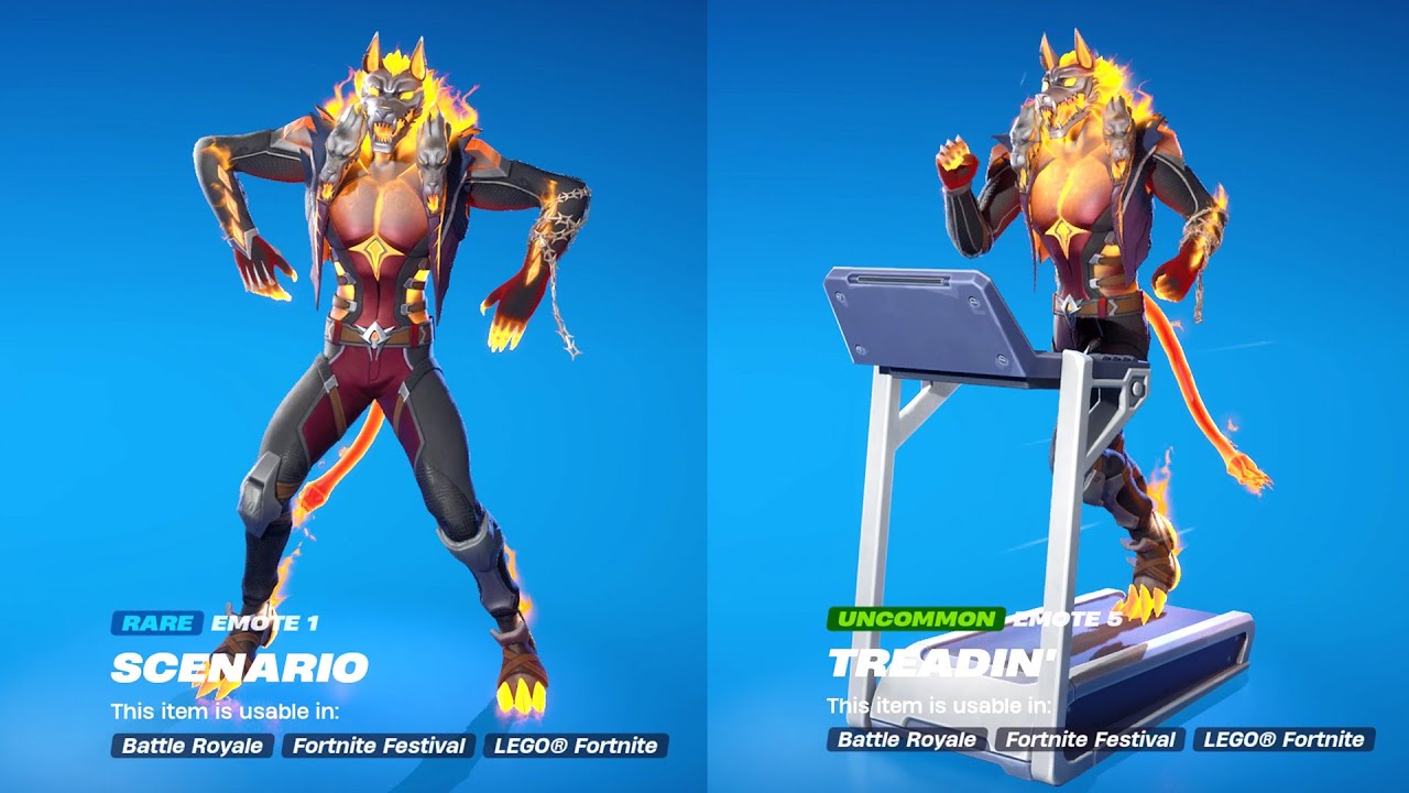 Cerberus Skin Showcase with Emotes and Dances | Fortnite Battle Royale ...