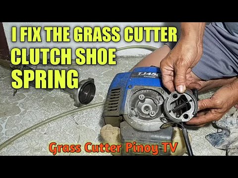 HOW TO REPLACE THE GRASS CUTTER/ BRUSH CUTTER CLUTCH SHOE SPRING/ GRASS ...