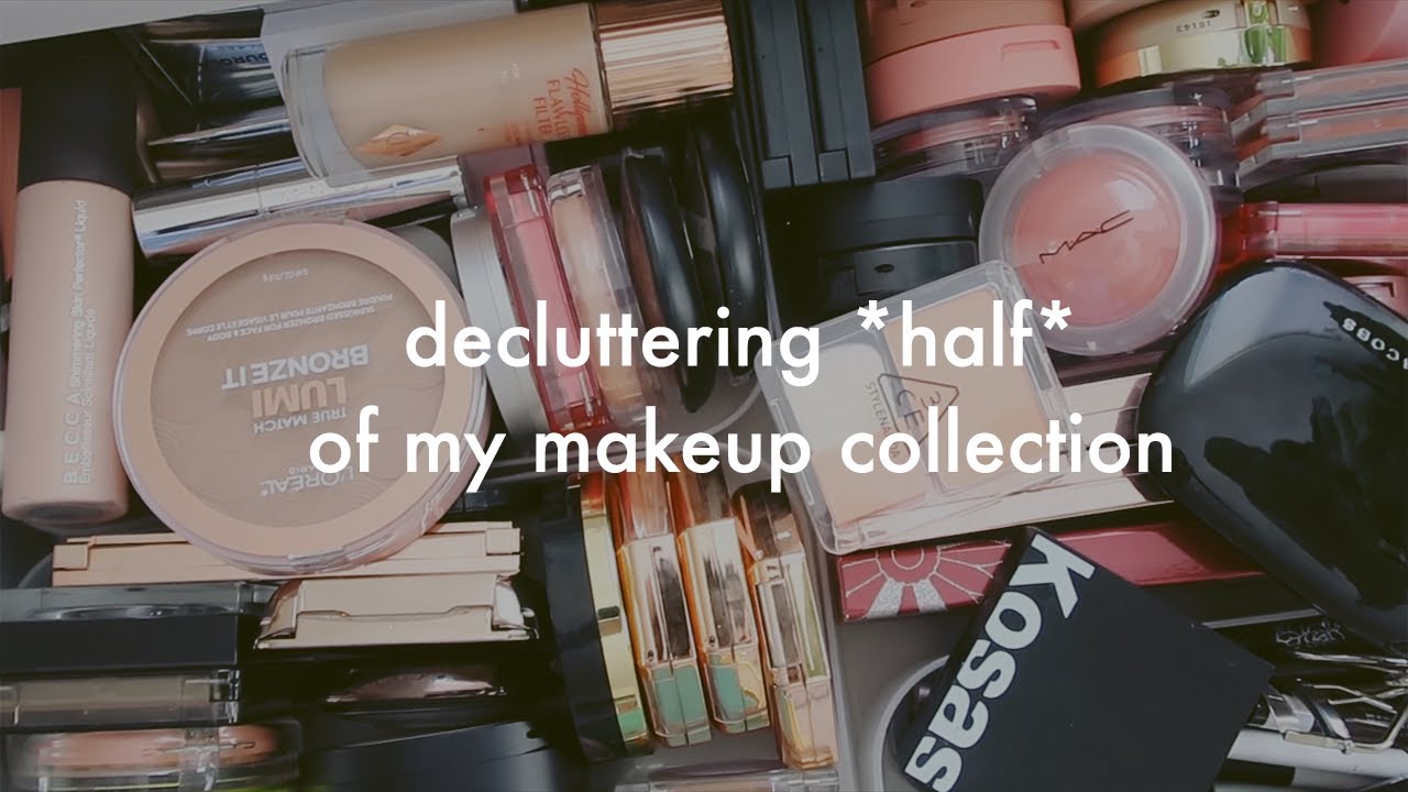 HUGE MAKEUP DECLUTTER | reviewing my entire makeup collection - YouTube