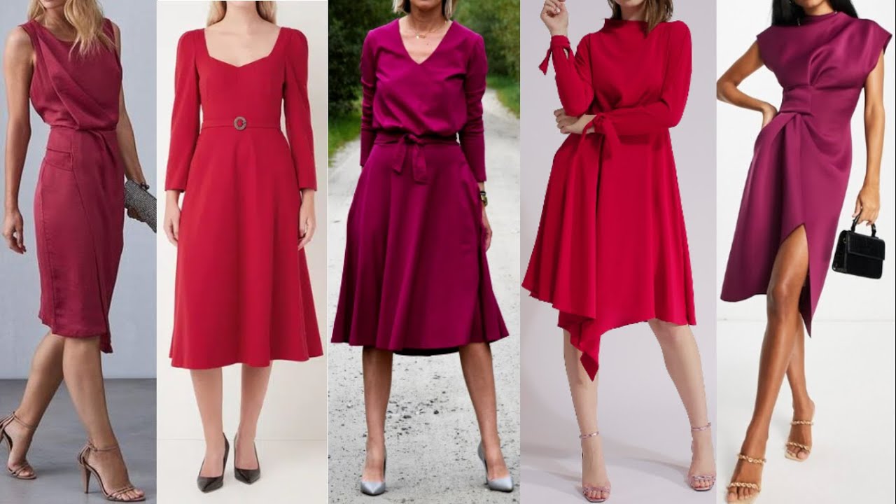 Raspberry Dresses |Casual Elegant Raspberry Red/Rose Dress Collection ...