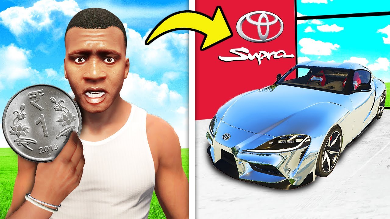 Turning Rs.1 Into A DIAMOND TOYOTA SUPRA in GTA 5! - YouTube