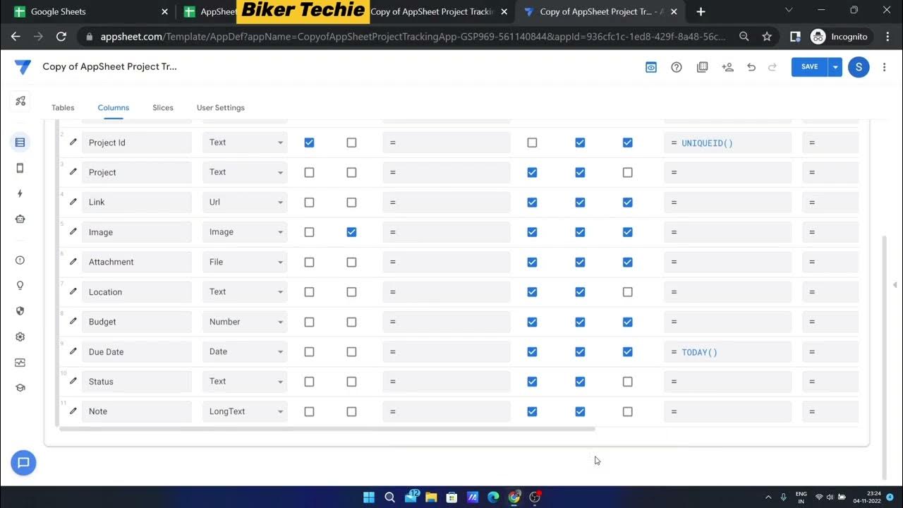 Build a Project tracking app with appsheet 2022 #google cloud - YouTube