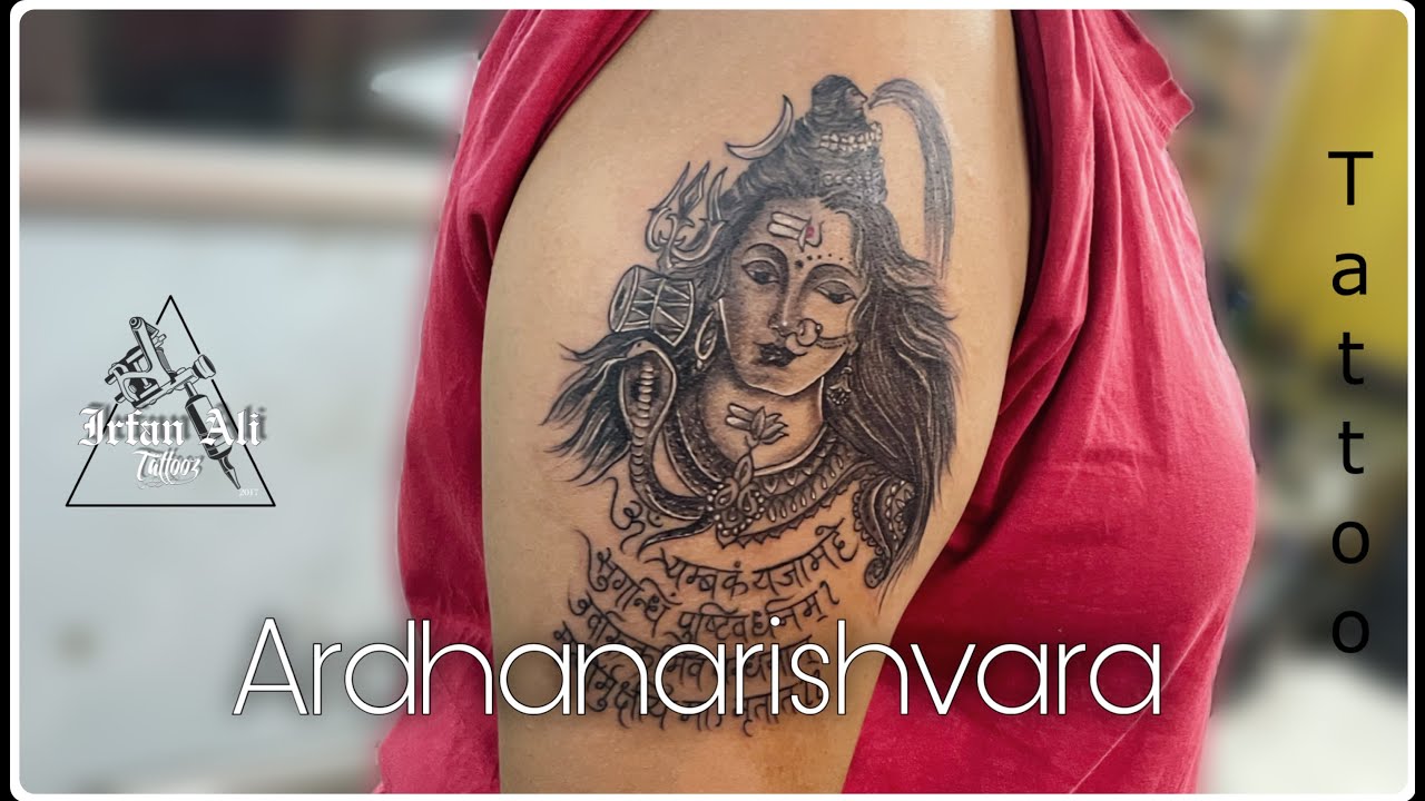 Ardhanarishvara Tattoo, Artist @IrfanAliTattooz , Shiv Parvati Tattoo ...