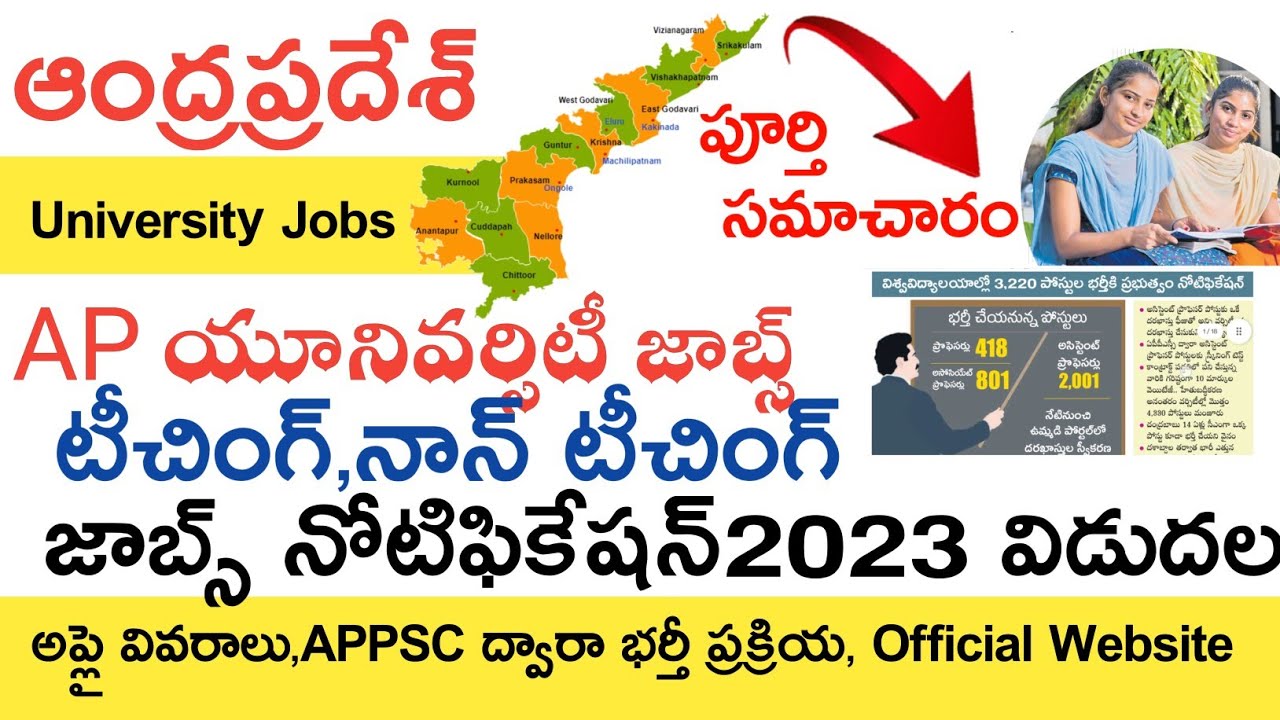 Ap University Teaching Not Teaching Jobs Notification 2023 | Ap ...