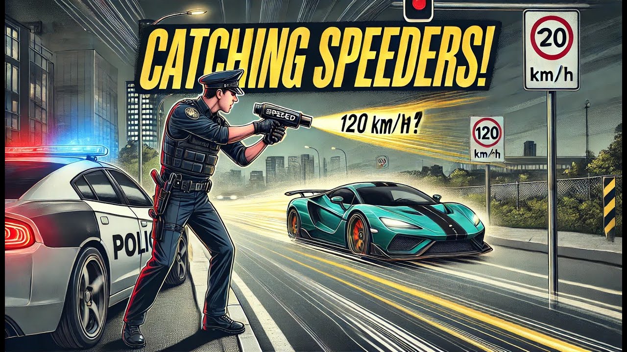 catching speeders with the speed gun - YouTube