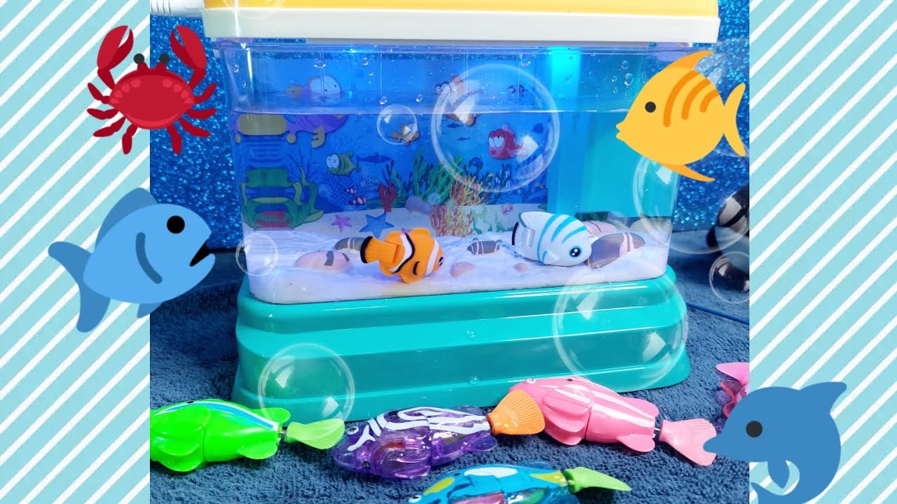 Fun Aquarium With Toy Fish/robo fishes - YouTube