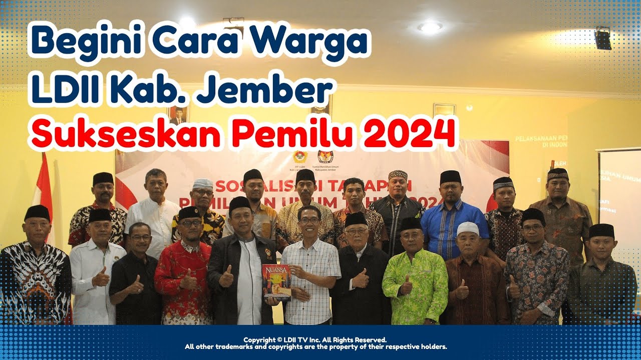 LDII TV: DPD LDII Jember Gelar Sosialisasi Pemilu 2024 - YouTube