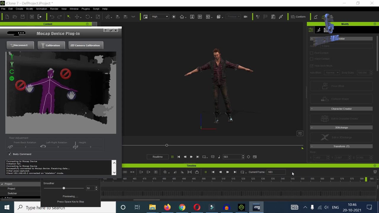 iClone 7 Motion Capture Kinect 360 tutorial | iClone animation video full tutorial in Hindi ...