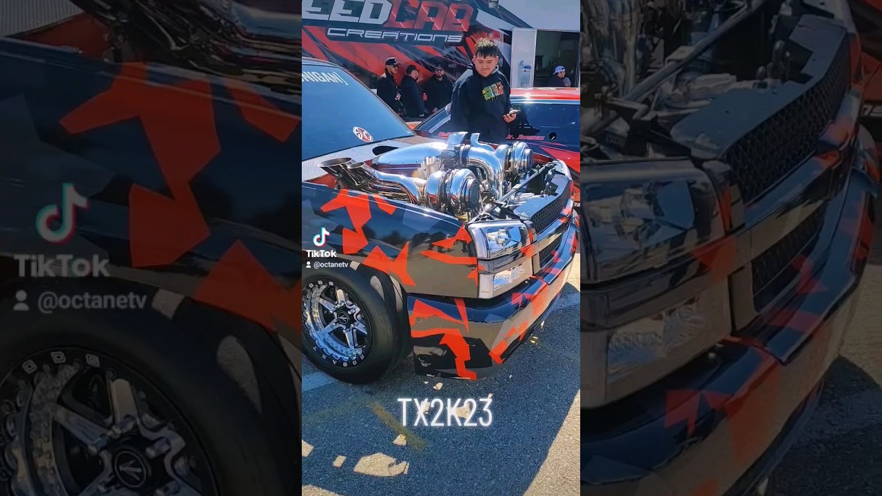 TX2K23 SPEED LAB CREATIONS BOOTH ONDGAS TWIN TURBO SILVERADO #tx2k # ...