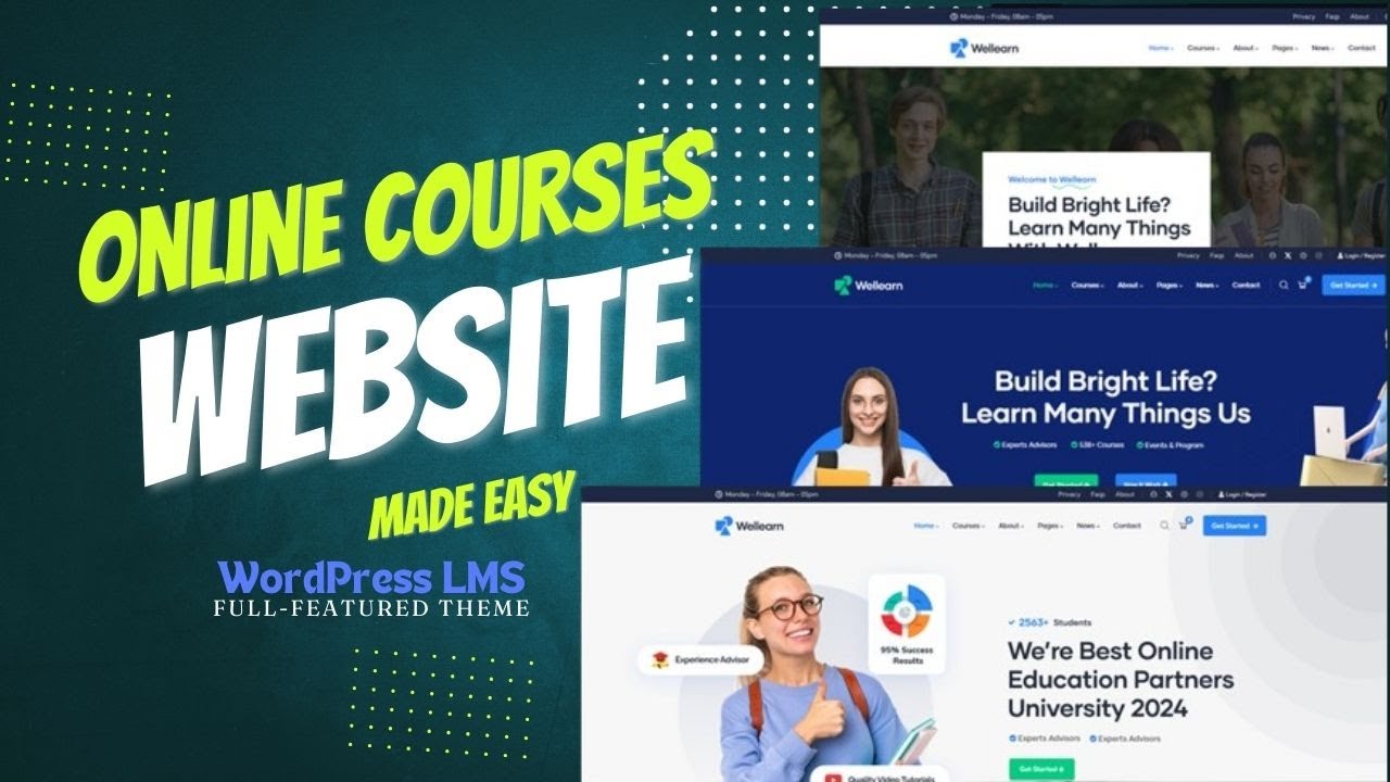 Build Your Online Course Empire with Wellearn | The Ultimate LMS WordPress Theme - YouTube
